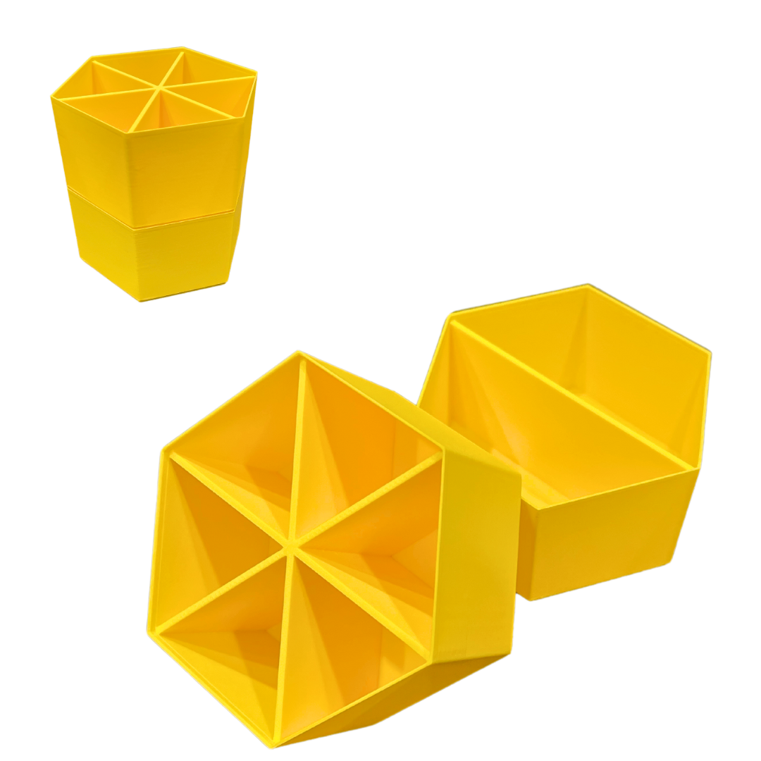 Hexagonal Cup with Dividers – StoragePrints
